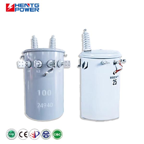 Quality 75kVA Single Phase Pole Mounted Transformer 13.2kV/120-240V for Utility Distribution for sale