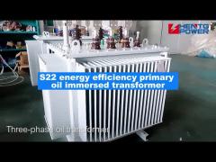 Transformateur de distribution immergé dans l'huile triphasé abaisseur 30 KVA 50 KVA 100 KVA