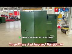 dua winding coil three phase pad mounted transformer oil immersed 1500kva fully sealed