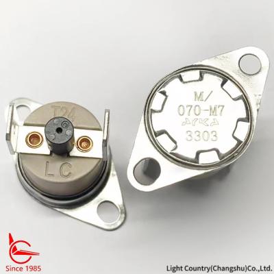 China Industrial Manual Reset Thermostat KSD301 Thermal Switch 16A 250V With PPS Case Fixed Bracket for sale