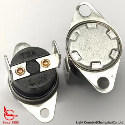 China KSD301 Commutateur thermique, réinitialisation automatique, utilisé pour le curling en fer dans l'industrie de la beauté for sale