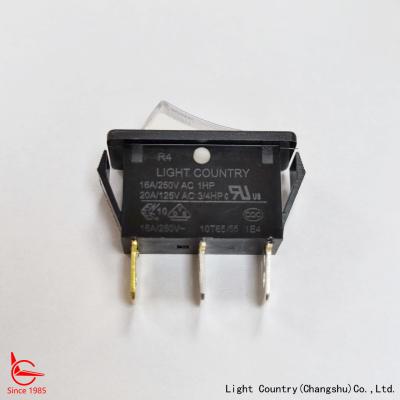 Cina Interruttore Rocker illuminato da LED bianco di alta qualità, R4, 33x15mm, ON-OFF, 20A 125V in vendita