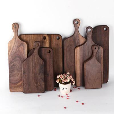 Cina Bordi di legno personali della grande della pagaia del servizio del bordo acacia di legno rettangolare della noce nera per alimento servente in vendita