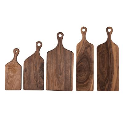 Cina Bordi di legno personali della grande della pagaia del servizio del bordo acacia di legno rettangolare della noce nera per alimento servente in vendita