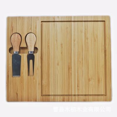 Cina Il bordo di bambù 3-Piece del formaggio ha messo l'insieme di legno del coltello 4-Piece del formaggio del bordo del formaggio rotondo in vendita