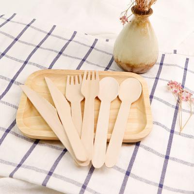 China Do vidoeiro amigável descartável biodegradável de Eco dos utensílios de mesa do ASSADO utensílios de madeira comer à venda