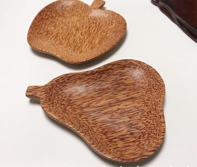 Cina Il servizio di legno della noce di cocco del poligono placca il piatto di cena tradizionale Handcrafted in vendita