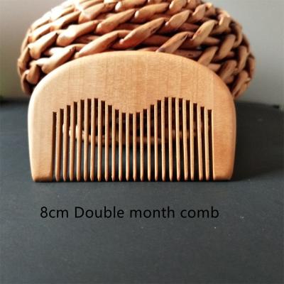 Cina Mogano di legno fatto a mano del pettine della barba portatile ogni due mesi diritto in vendita