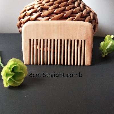 Cina Mogano di legno fatto a mano del pettine della barba portatile ogni due mesi diritto in vendita