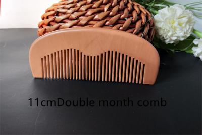 Cina Mogano di legno fatto a mano del pettine della barba portatile ogni due mesi diritto in vendita