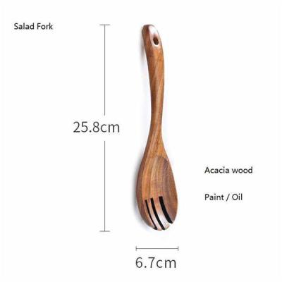 中国 ハンドメイドの26CMの台所木の道具/アカシア木サラダ サーバー 販売のため