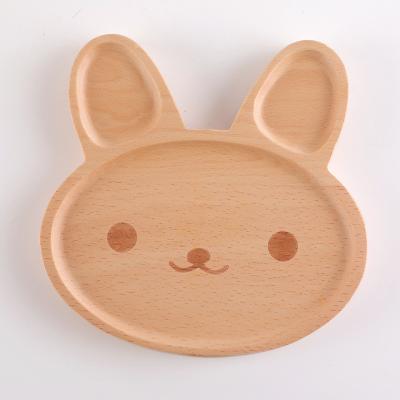 Cina Bambini serventi di legno dei piatti del fumetto piatto di cena diviso integratore alimentare in vendita