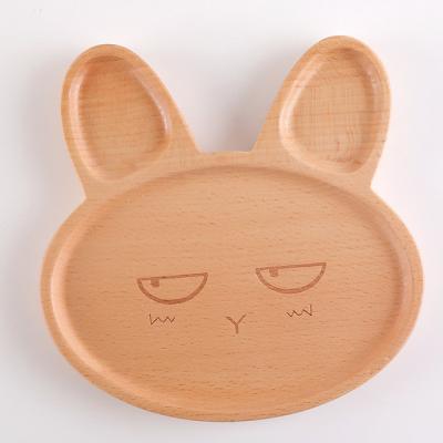 Cina Bambini serventi di legno dei piatti del fumetto piatto di cena diviso integratore alimentare in vendita