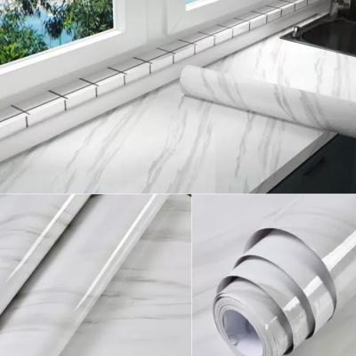 China Gold Accent Marble PVC Film Decorative Self Adhesive Kitchen Cabinet Wrap Film 1.52m×50m for sale