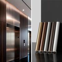 Quality Metallic Brushed PVC Decorative Film Self Adhesive High Gloss For Wardrobe Door for sale