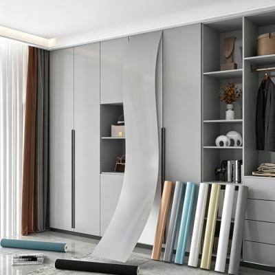 China Stain Resistant PVC Self Adhesive Film Eco Friendly For Furniture Color Transformation for sale