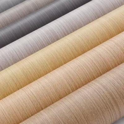 China Tech Wood Grain PVC Decorative Film Waterproof Self Adhesive Furniture Surface Wrap for sale