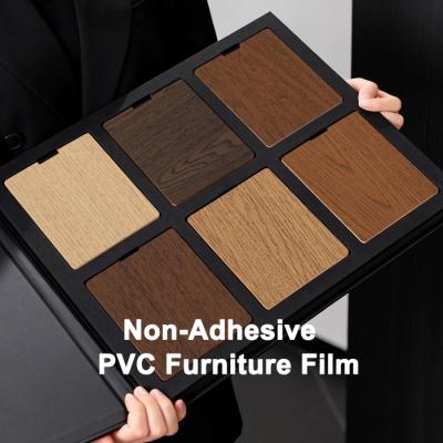 China No Adhesive PVC Decorative Film Scratch Resistant Waterproof PVC Furniture Foil OEM for sale