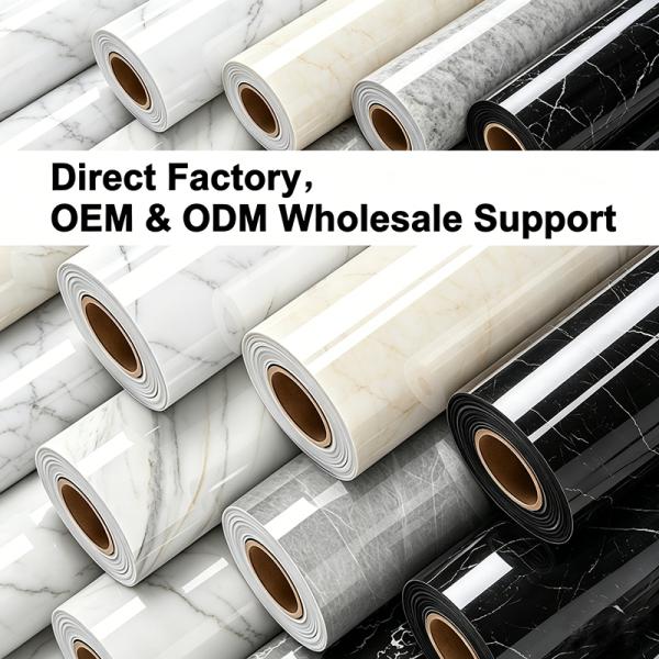 Quality Marble PVC Film Self Adhesive Film Moisture Proof Weather Resistant Furniture Wrap for sale