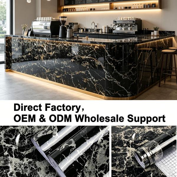 Quality Marble PVC Decorative Film 1260mm 1400mm 1420mm Width For Covering Furniture for sale