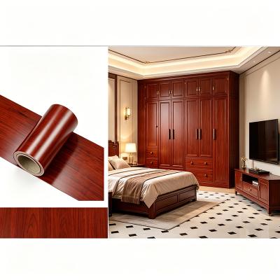 China Wood Grain PVC Film Flame Retardant Furniture Wrap Foil 0.20mm 0.25mm 0.30mm OEM ODM for sale