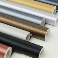 Quality Anti Fingerprint Metallic PVC Film Brushed Surface PVC Decorative Foil for sale