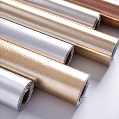 China 100m-500m Per Roll Brushed Metal Vinyl Film Roll For Furniture Decoration for sale