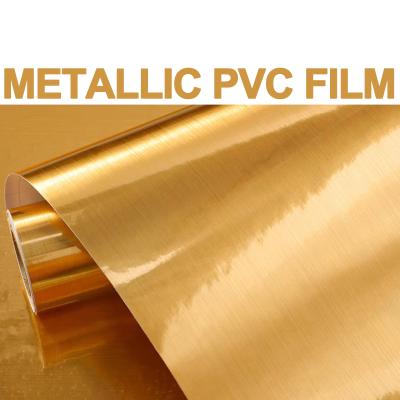 China OEM Size PVC Metallic Decorative Film Modern Brushed Textures For Vacuum Press for sale