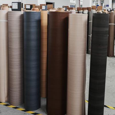 China Anti Scratch Matte Wood Grain PVC Film Roll For Particle Board Lamination for sale