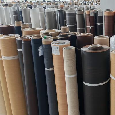 China Wear Resistance PVC Wood Look Vinyl Wrap Oak Color Decorative Film For Interior Surface for sale