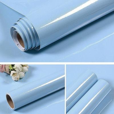 China OEM Service Vibrant Mirror Finish PVC Film Roll Fireproof Decorative Foil For MDF Doors for sale
