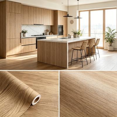 China Custom Width Wood Grain PVC Film For Interior Surface Wrap REACH Compliant for sale