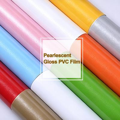 China OEM Color High Gloss PVC Decorative Foil Film For Furniture MDF Board MFC Board for sale