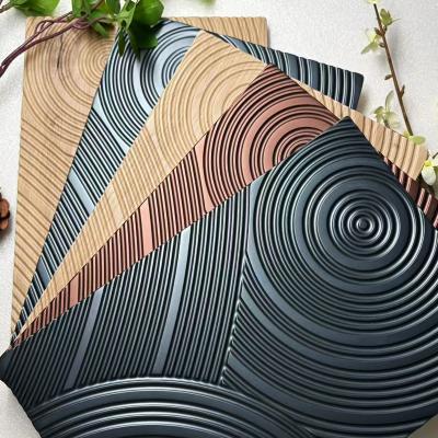 China Matte Vacuum Press PVC Foil Geometric PVC Film Seamless Wrapping 0.30mm 0.40mm 0.50mm for sale