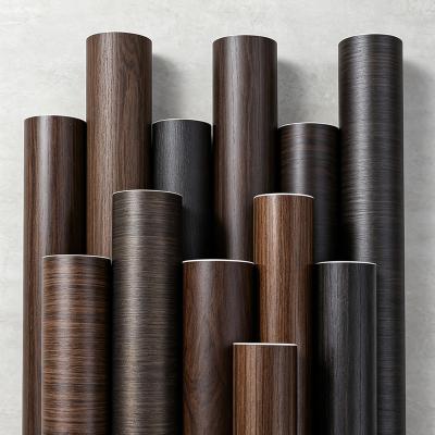 China Eco Friendly PVC Self Adhesive Wood Grain Vinyl Furniture Decor Wrap 100-500m/Roll for sale