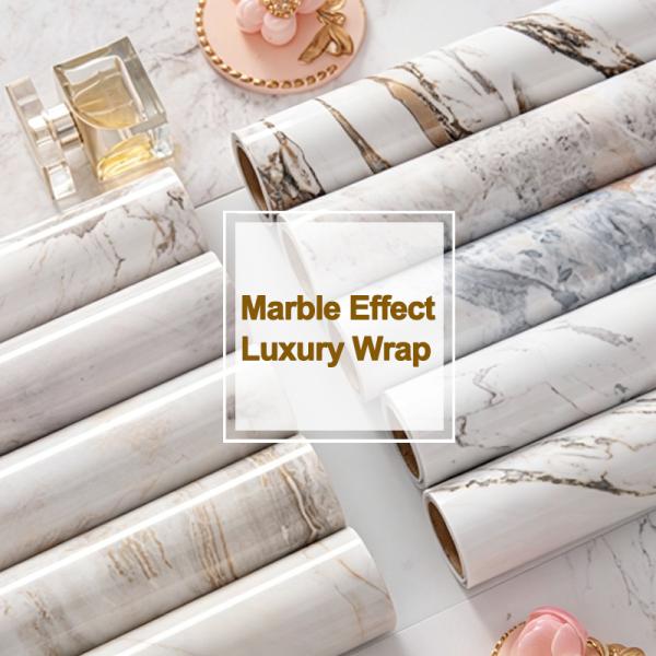 Quality Marble Effect PVC Decorative Film Waterproof Eco Friendly For Wall Ceiling Panels for sale