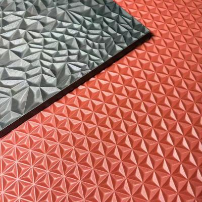 China Matte Textured Film PVC Membrane Foil 3D Geometric for Vacuum Press Panels for sale