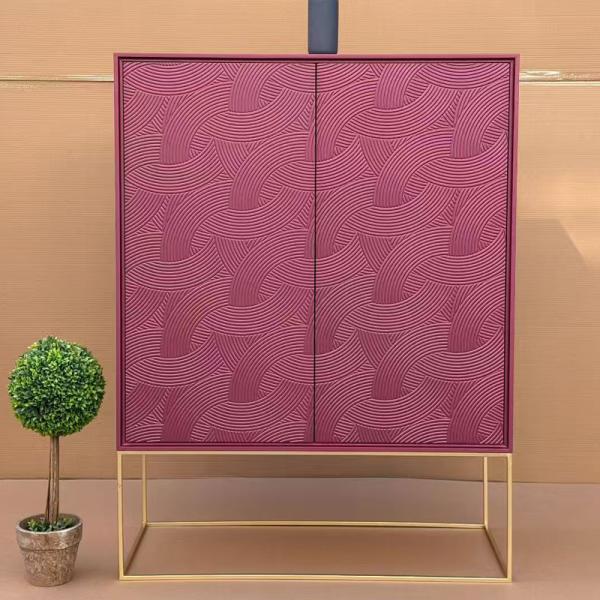 Quality Modern 3D Geometric PVC Membrane Foil For Kitchen Cabinets Customized Length for sale