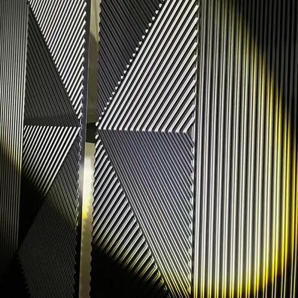 Quality Modern 3D Geometric PVC Membrane Foil For Kitchen Cabinets Customized Length for sale