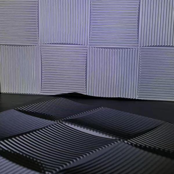 Quality Modern 3D Geometric PVC Membrane Foil For Kitchen Cabinets Customized Length for sale