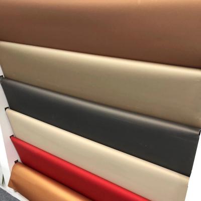 China Matte Metallic Soft Touch PVC Self Adhesive Film For Vacuum Press And Wrapping for sale