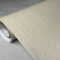 Quality Travertine Pattern PVC Furniture Decorative Film For Vacuum Press Cabinet Door for sale