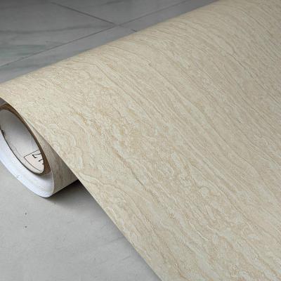 China Travertine Pattern PVC Furniture Decorative Film For Vacuum Press Cabinet Door Covering for sale