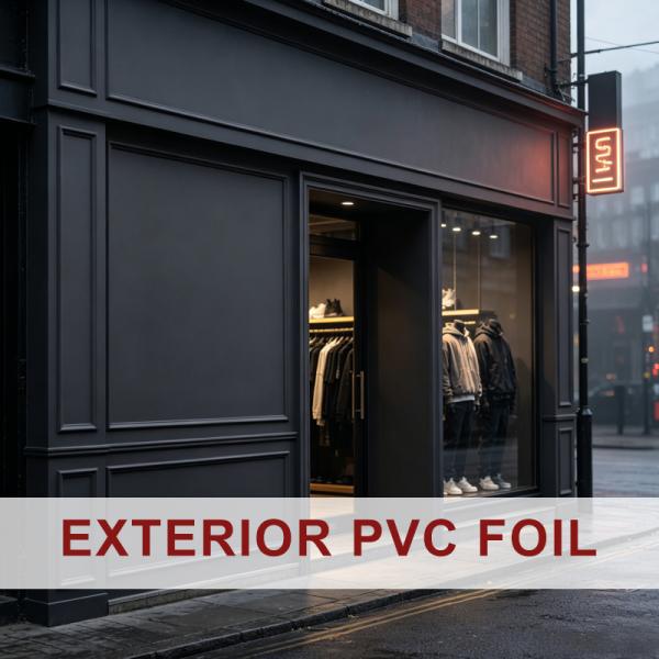 Quality Black Wood PVC Exterior Decorative Foil Anti UV Weather Resistance Wrap OEM Color for sale