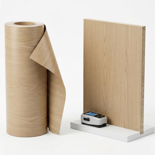 Quality 0.12mm-0.45mm Thick PVC Overlay Film Melamine Paper Decorative Foil for Projects for sale
