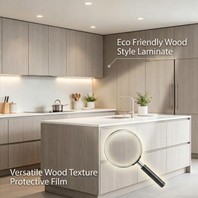China Wood Style Pvc Lamination Sheet Film Anti Mildew For Furniture Interior Decoration for sale