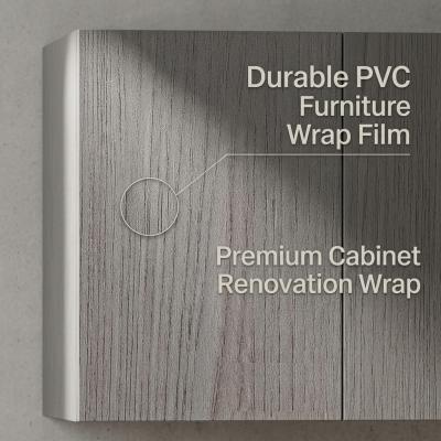 China Fade Resistant PVC Wood Effect Furniture Wrap For Interior Wall And Cabinet Decor for sale