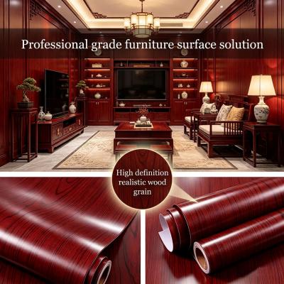 China Custom Size Natural Wood Grain PVC Decor Film High Definition PVC Foil For Furniture for sale