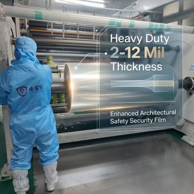 China Architectural Glass Safety Film for Fragment Retention | 2–12 Mil for sale