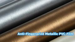 Anti-Fingerprint Metallic PVC Film - Brushed Surface Decorative Foil